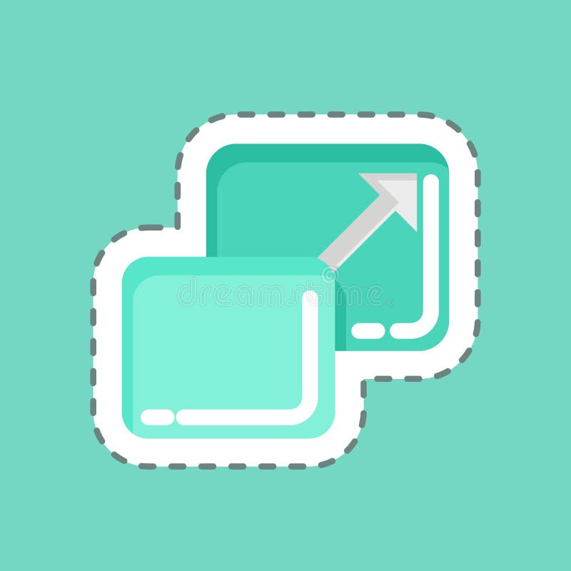 Sticker Line Cut Scale. Related To Graphic Design Tools Symbol. Simple ...