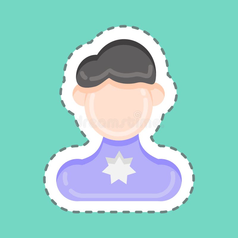 Sticker Line Cut Sore Throat. Suitable for Flu Symbol. Simple Design ...