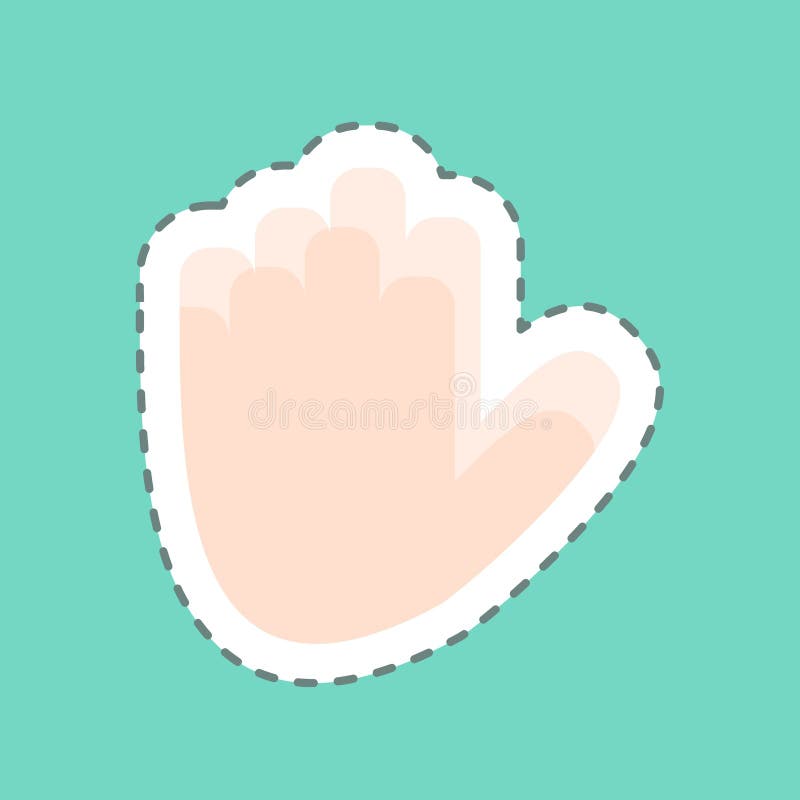 Sticker Line Cut Stop. Suitable for Security Symbol. Simple Design ...