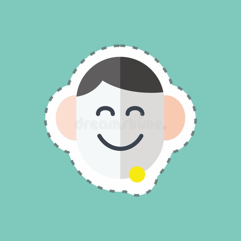 Sticker Line Cut Support. Suitable for Feedback Symbol. Simple Design ...