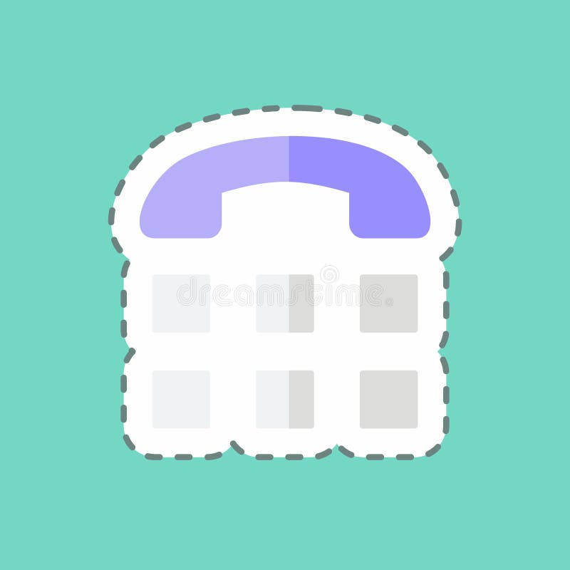 Sticker Line Cut Teletype. Suitable for Mobile Apps Symbol. Simple ...