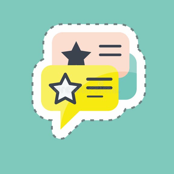 Sticker Line Cut Testimonials. Suitable for Feedback Symbol. Simple ...