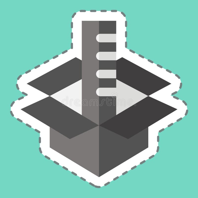 Sticker Line Cut Think Different. Related To Art and Media Symbol Stock ...