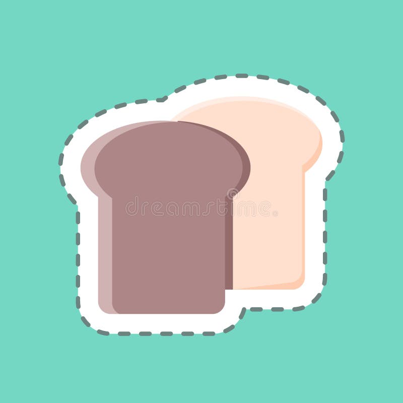 Sticker Toast. Related To Breakfast Symbol. Simple Design Editable ...