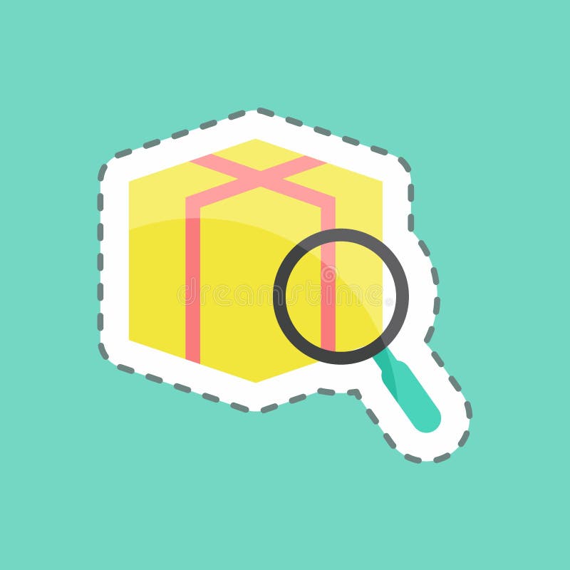 Sticker Line Cut Tracking. Suitable for Digital Web Symbol. Simple ...