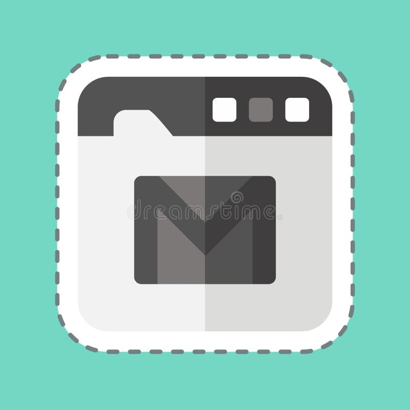 Sticker Line Cut Webmail. Related To Communication Symbol ...
