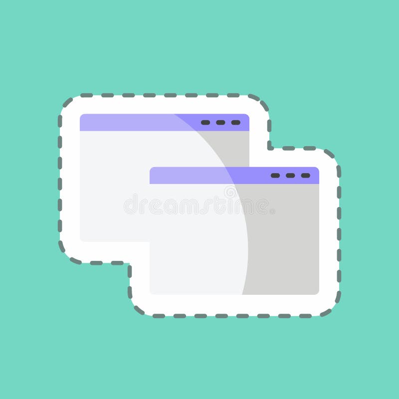 Sticker Windows. Suitable for Web Interface Symbol. Simple Design ...