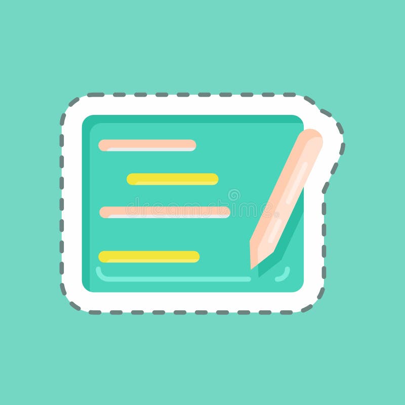 Sticker Writing. Suitable for Hand Actions Symbol. Simple Design ...