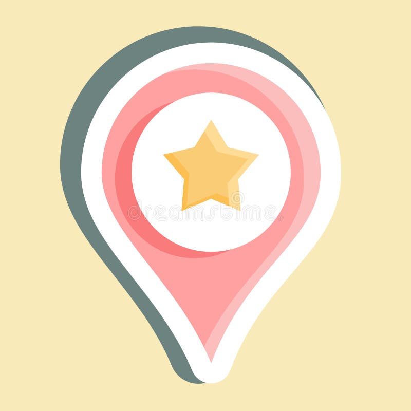 Sticker Location. Suitable for Education. Simple Design Editable ...