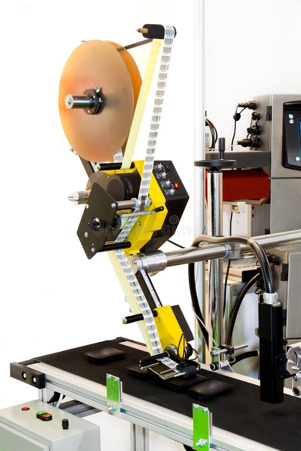 Sticker machine stock image. Image of line, equipment - 14074961