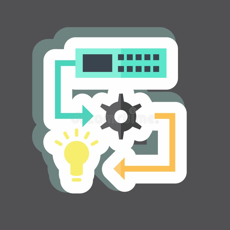 Sticker Machine Learning. Suitable for Data Analytics Symbol. Simple ...