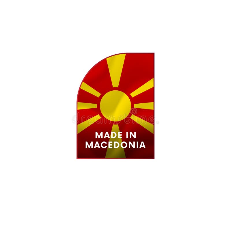 Sticker Made in Macedonia. Vector. Stock Vector - Illustration of sign ...