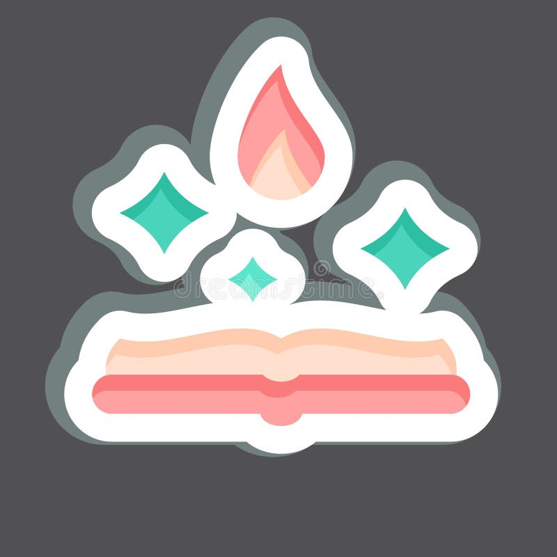 Sticker Magic Book 2. Related To Magic Symbol. Simple Design Editable ...