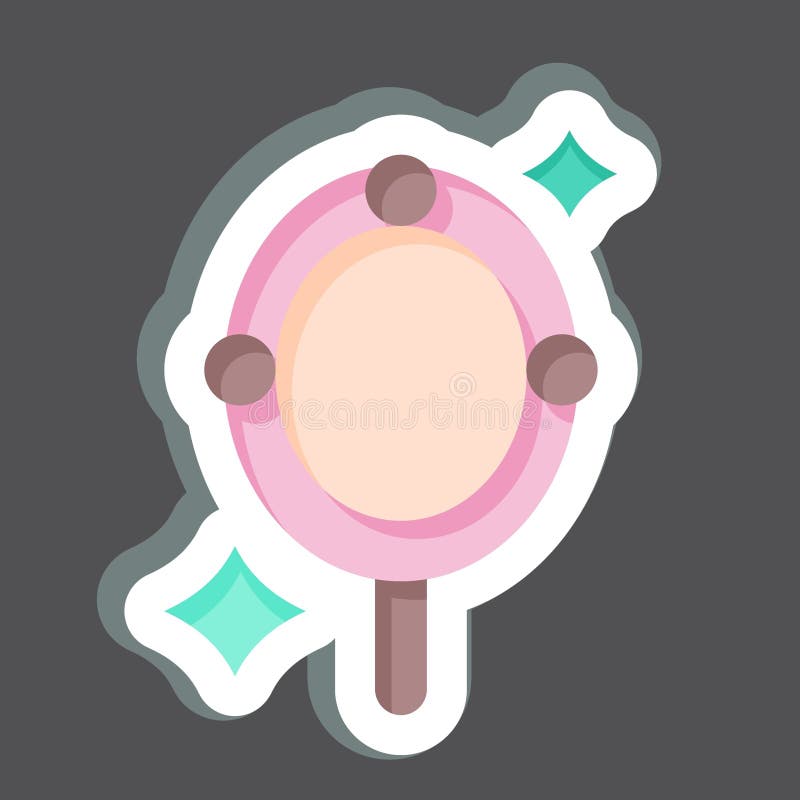 Sticker Magic Mirror. Related To Magic Symbol. Simple Design Editable ...
