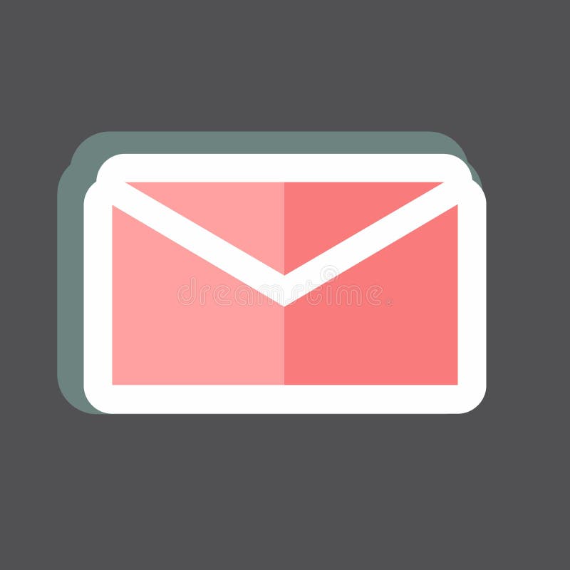 Sticker Mail. Suitable for Mobile Apps Symbol. Simple Design Editable ...
