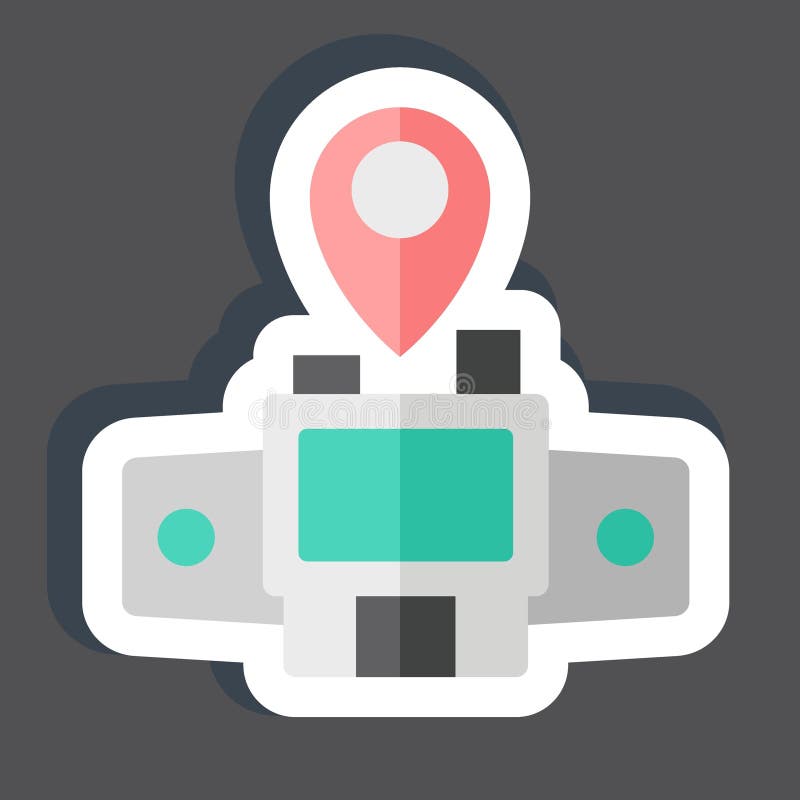 Sticker Map Sensor. Related To Car Maintenance Symbol. Simple Design ...