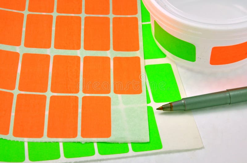 Sticker and marker pen stock image. Image of blank, green - 40658061