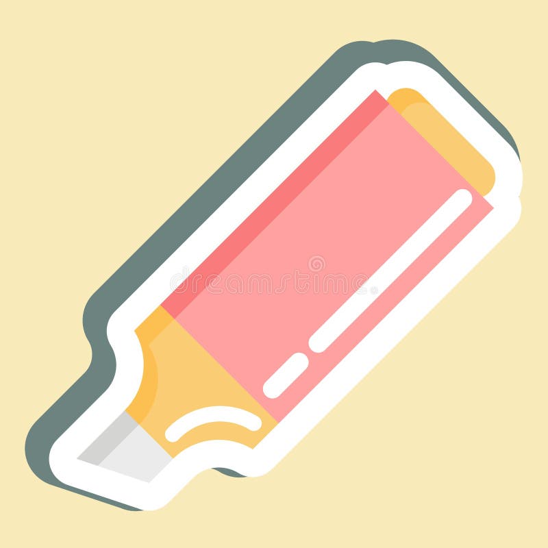 Sticker Marker. Suitable for Paint Art Tools Symbol. Simple Design ...