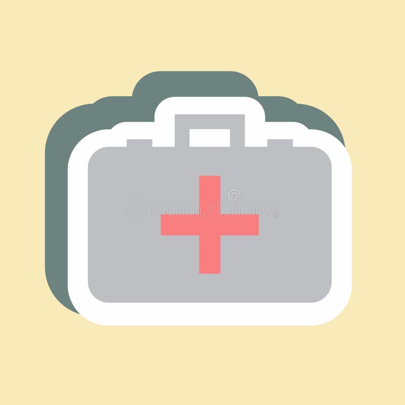 Sticker Medicine Box - Line Cut - Simple Illustration,Editable Stroke ...