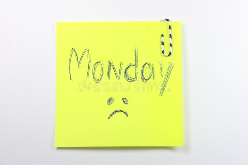 Monday sadness stock photo. Image of bulletin, remind - 42954216
