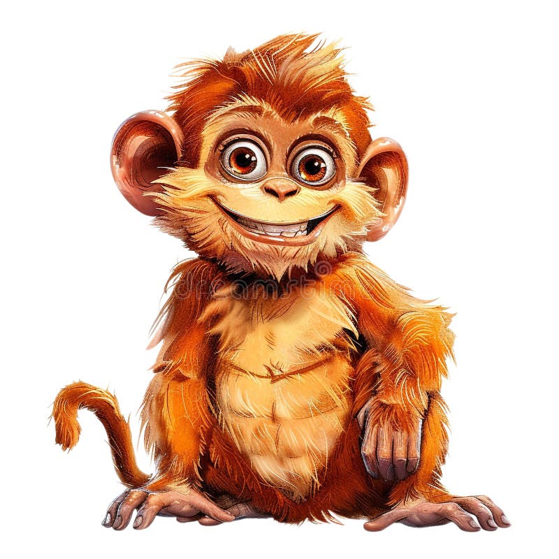 Sticker of a Monkey on a Transparent Background - Ai Generated Stock ...