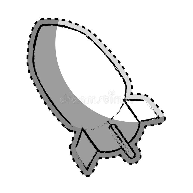 Sticker Monochrome Blurred of Rocket Icon Stock Vector - Illustration ...