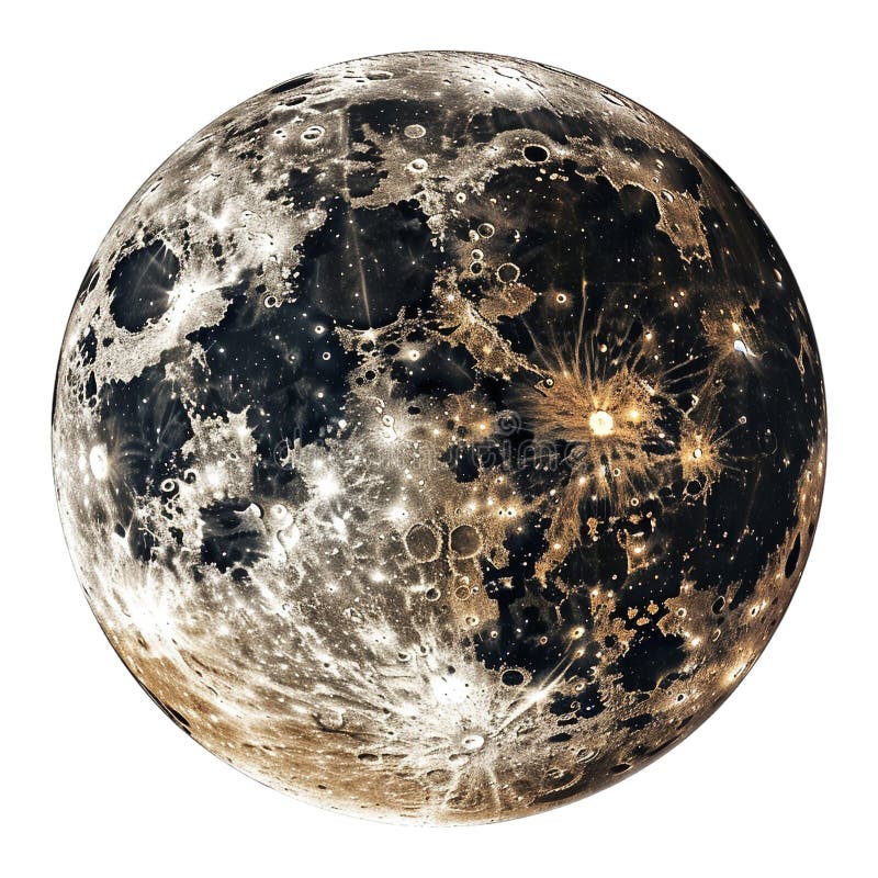 Sticker of a Moon on a Transparent Background - Ai Generated Stock ...