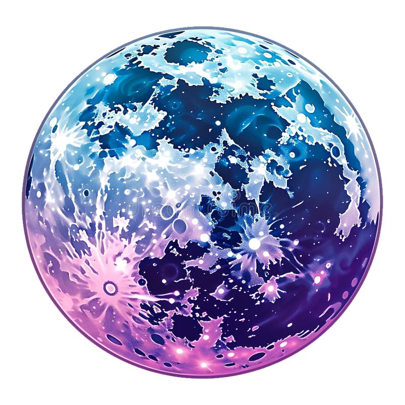 Sticker of a Moon on a Transparent Background - Ai Generated Stock ...