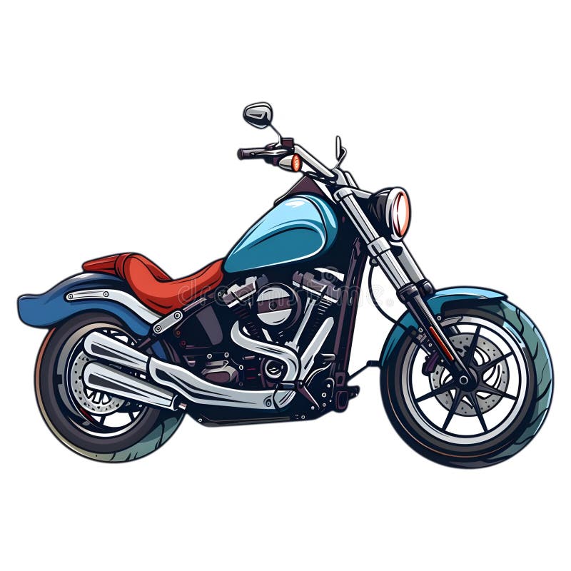 Sticker of a Motorbike or Motorcycle on a Transparent Background - Ai ...