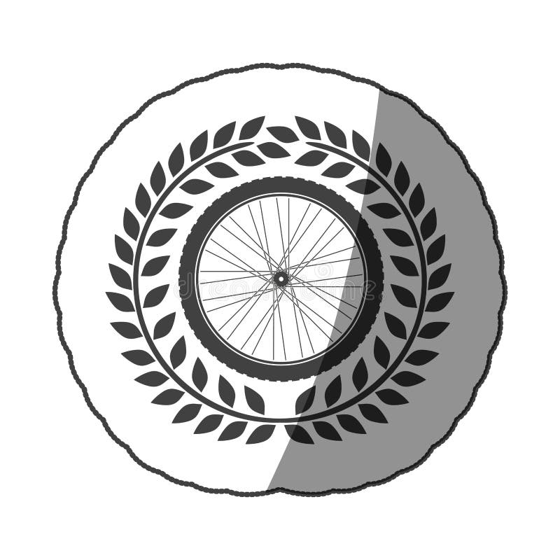 Sticker Motorcycle Wheel Monochrome with Half Shaded and Olive Crown ...