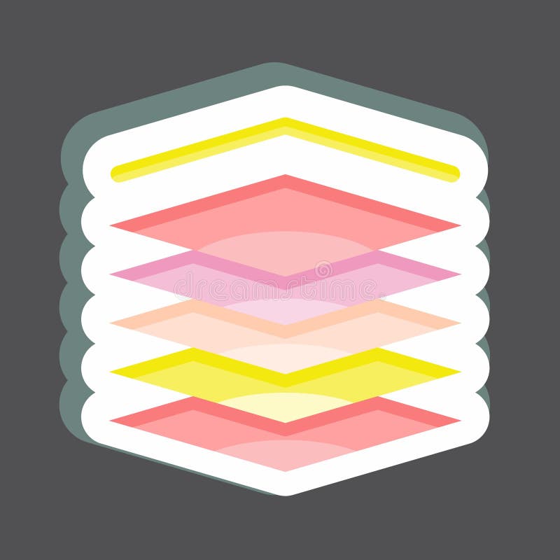 Sticker Multilayers. Related To Machine Learning Symbol. Simple Design ...