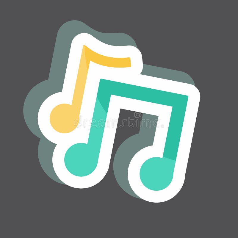 Sticker Music. Suitable for Party Symbol. Simple Design Editable ...