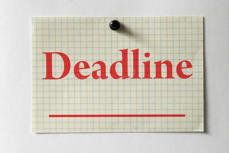 Sticker note Deadline stock image. Image of card, billboard - 59032137