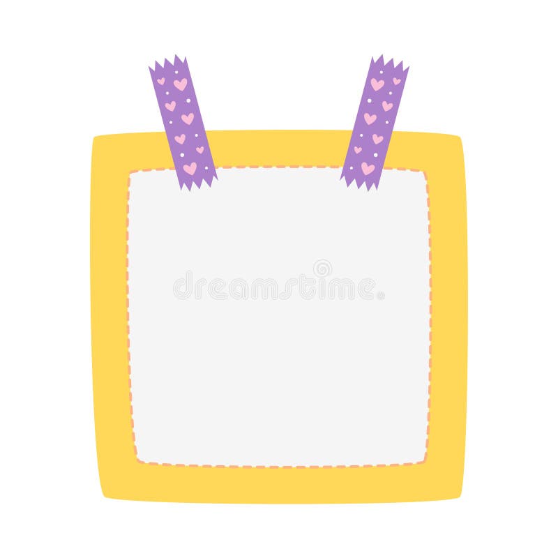 Sticker for Notes with Hearts, Flat Style Stock Vector - Illustration ...