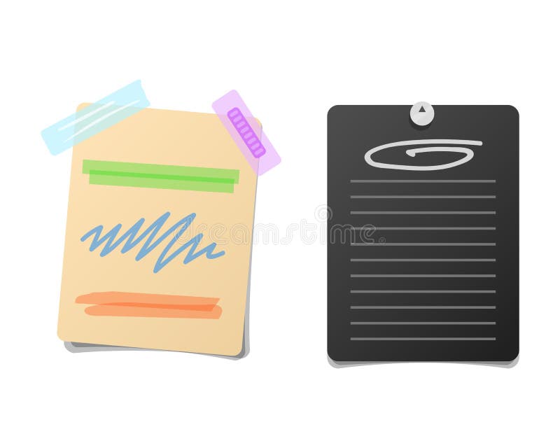 Sticker Notes Vector Illustration. Stock Vector - Illustration of ...
