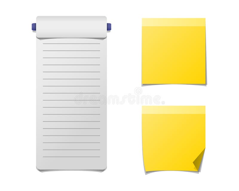 Sticker Notes Vector Illustration. Stock Vector - Illustration of ...