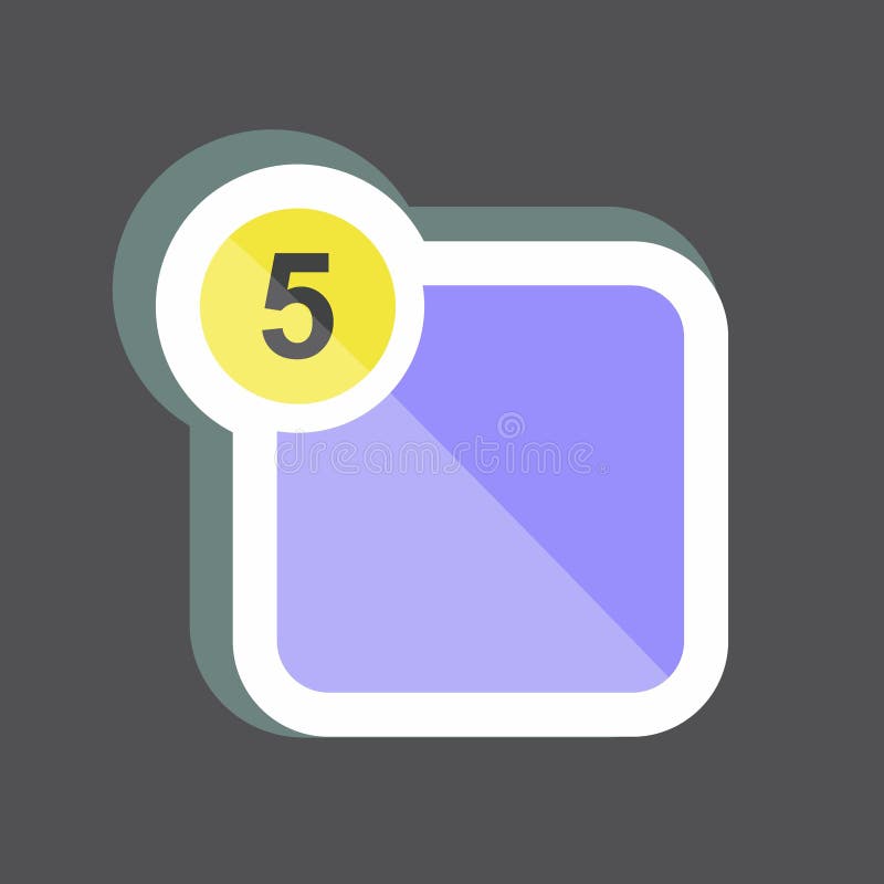 Sticker Notification. Suitable for Web Interface Symbol. Simple Design ...