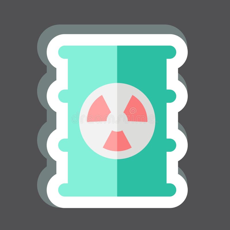 Sticker Nuclear Pollution. Related To Climate Change Symbol. Simple ...