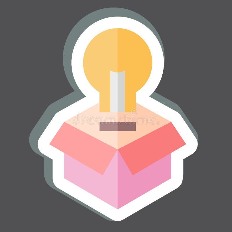 Sticker Packaging Design. Related To Creative Concept Symbol. Simple ...