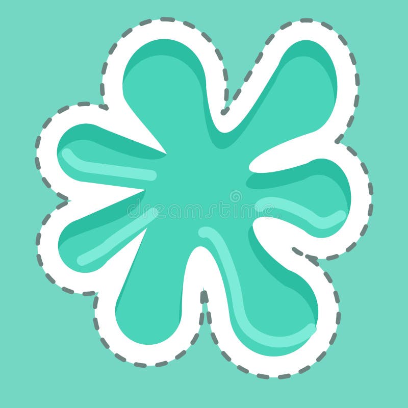 Sticker Paint Splash. Suitable for Paint Art Tools Symbol. Simple ...