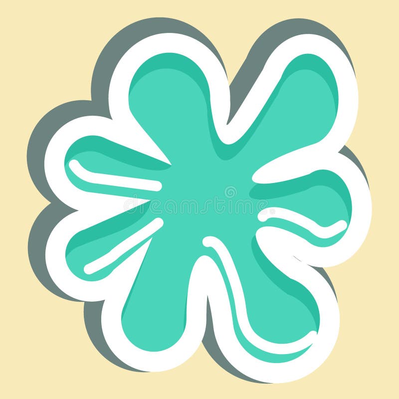 Sticker Paint Splash. Suitable for Paint Art Tools Symbol. Simple ...