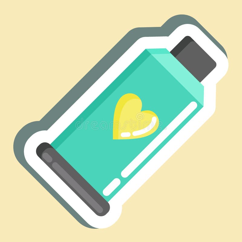 Sticker Paint Tube. Suitable for Paint Art Tools Symbol. Simple Design ...