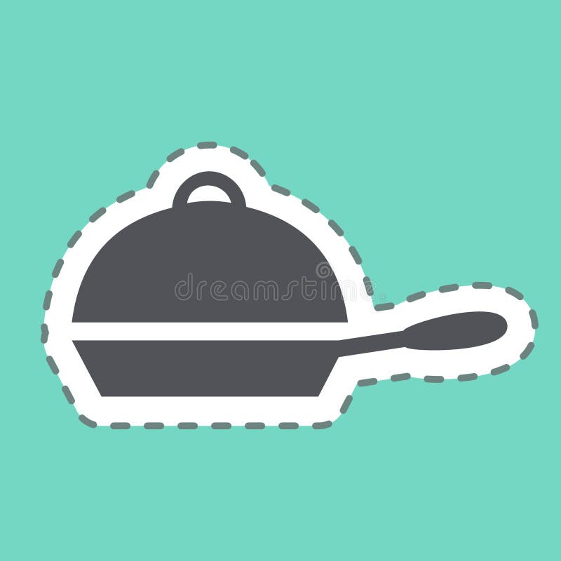 Sticker Pan 2 - Line Cut - Simple Illustration, Editable Stroke Stock ...