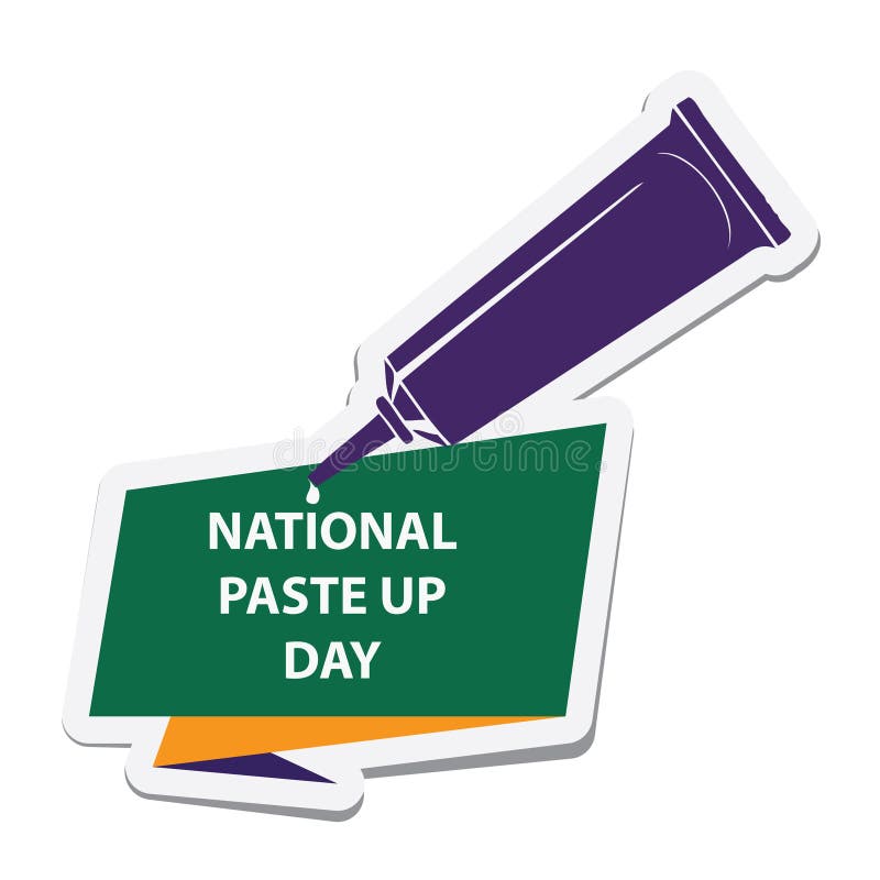 Sticker Paste Up Day stock vector. Illustration of sticker - 379633125