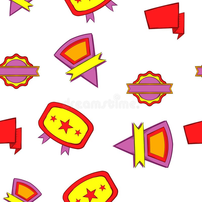 Sticker Pattern, Cartoon Style Stock Vector - Illustration of backdrop ...