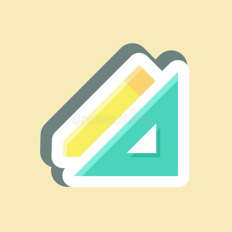 Sticker Ruler. Suitable for Education Symbol. Simple Design Editable ...