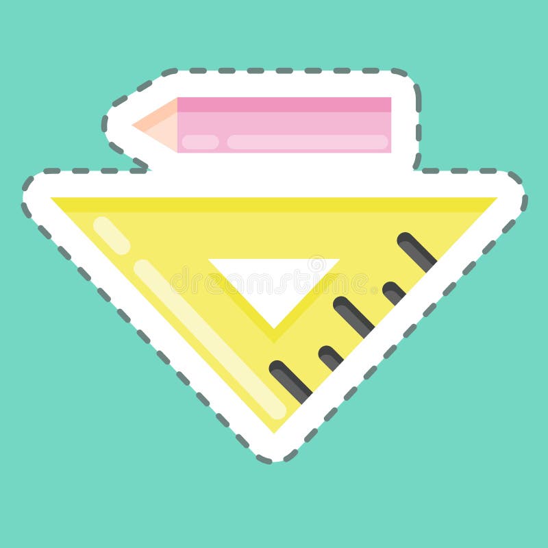 Sticker Ruler. Suitable for Education Symbol. Simple Design Editable ...