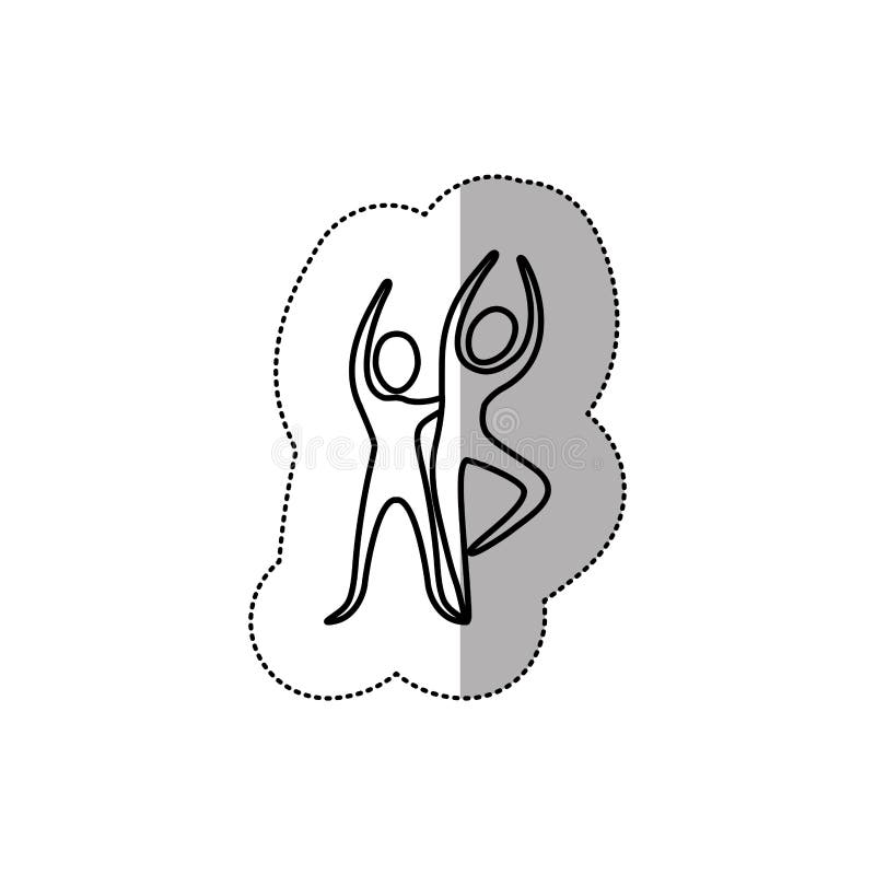 Sticker People Dancing Together Icon Stock Illustrations – 9 Sticker ...