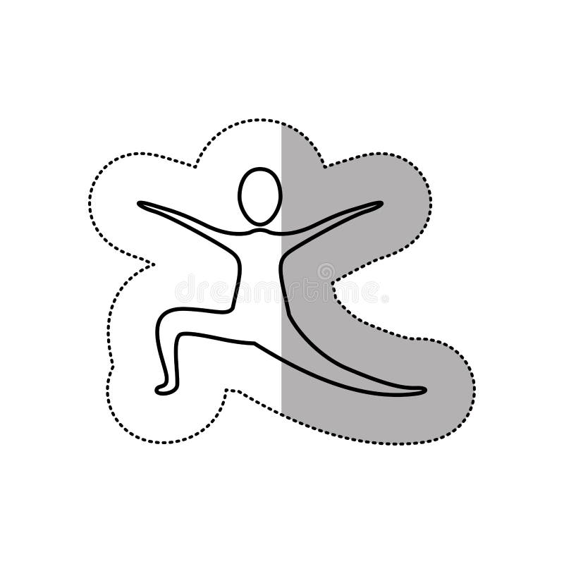 Sticker Person Practicing Dancing Stock Illustration - Illustration of ...