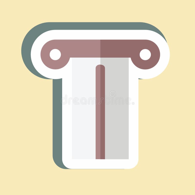 Sticker Pillar - Simple Illustration, Good for Prints , Announcements ...